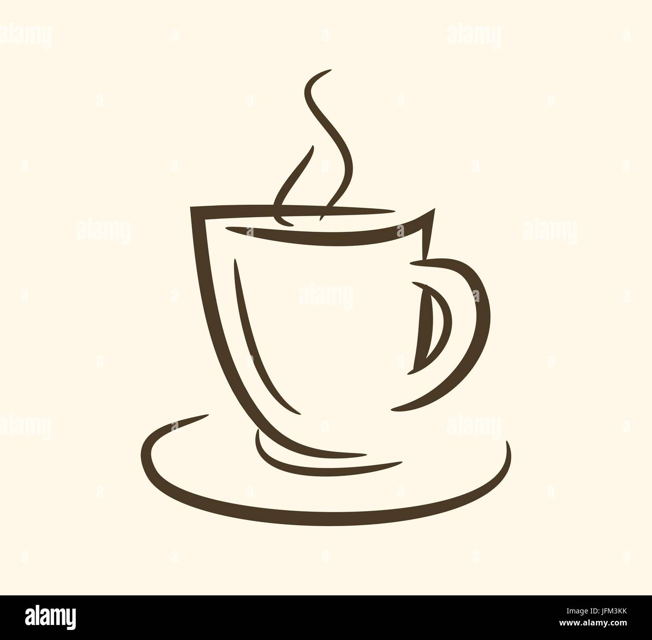 Elegant tea coffee mug Stock Vector Images - Alamy