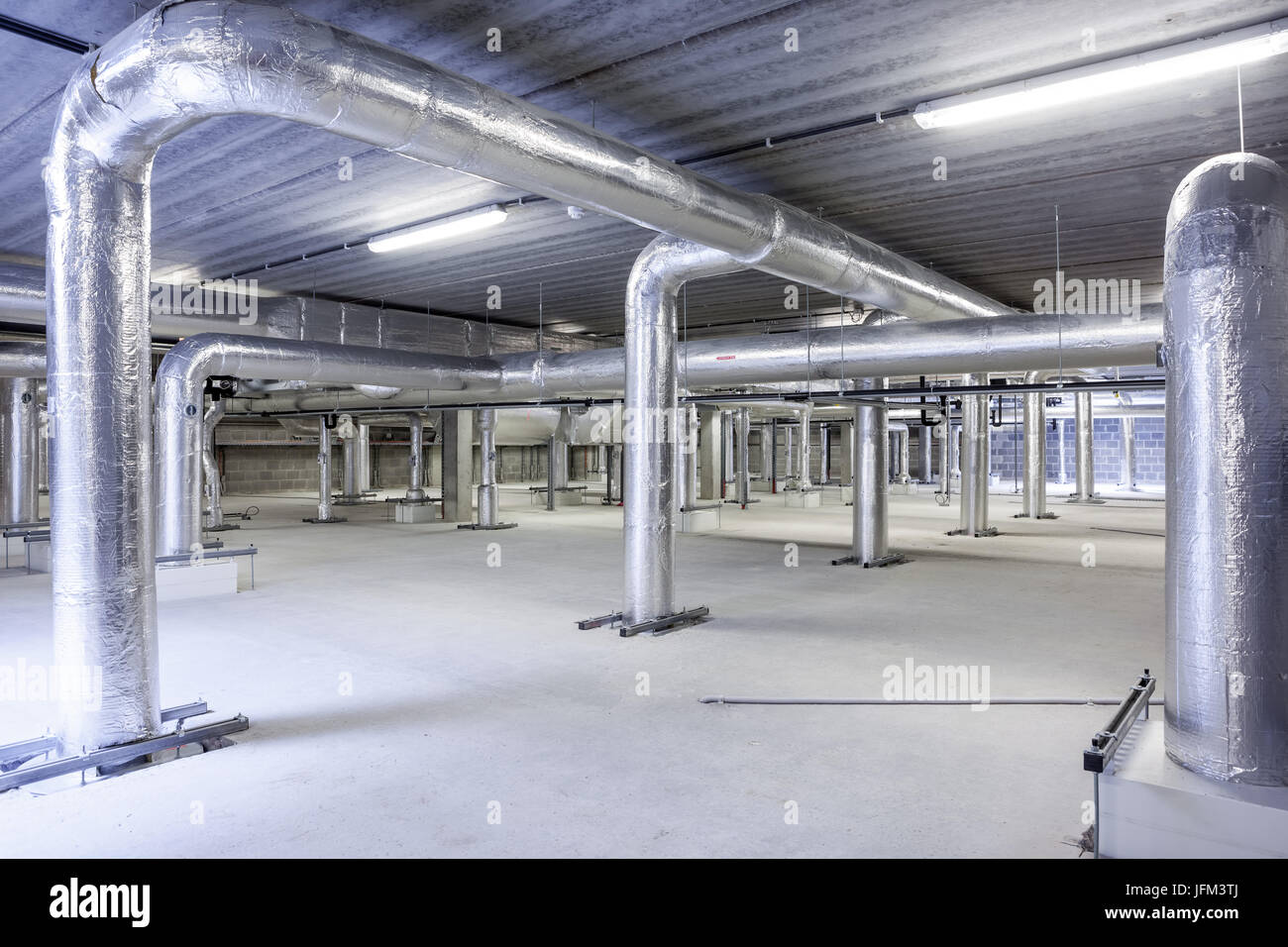 in the technical area, there are boosters for the water pipes of the ...