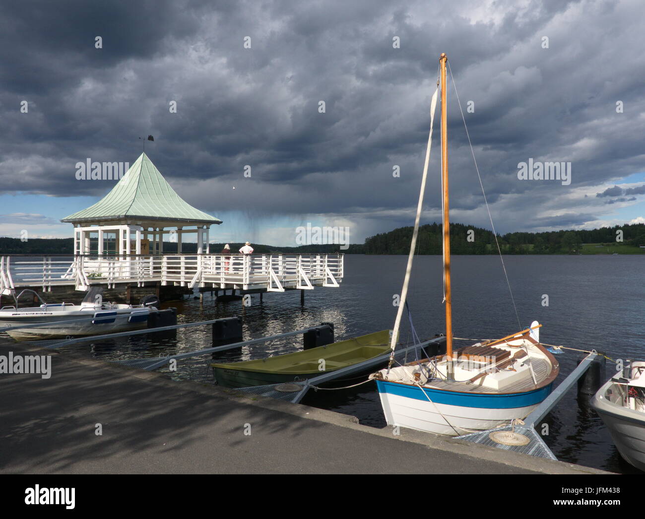 NORA, BERGSLAGEN,SWEDEN - JUNE 20 2017 [At the Nora lake in Bergslagen ...