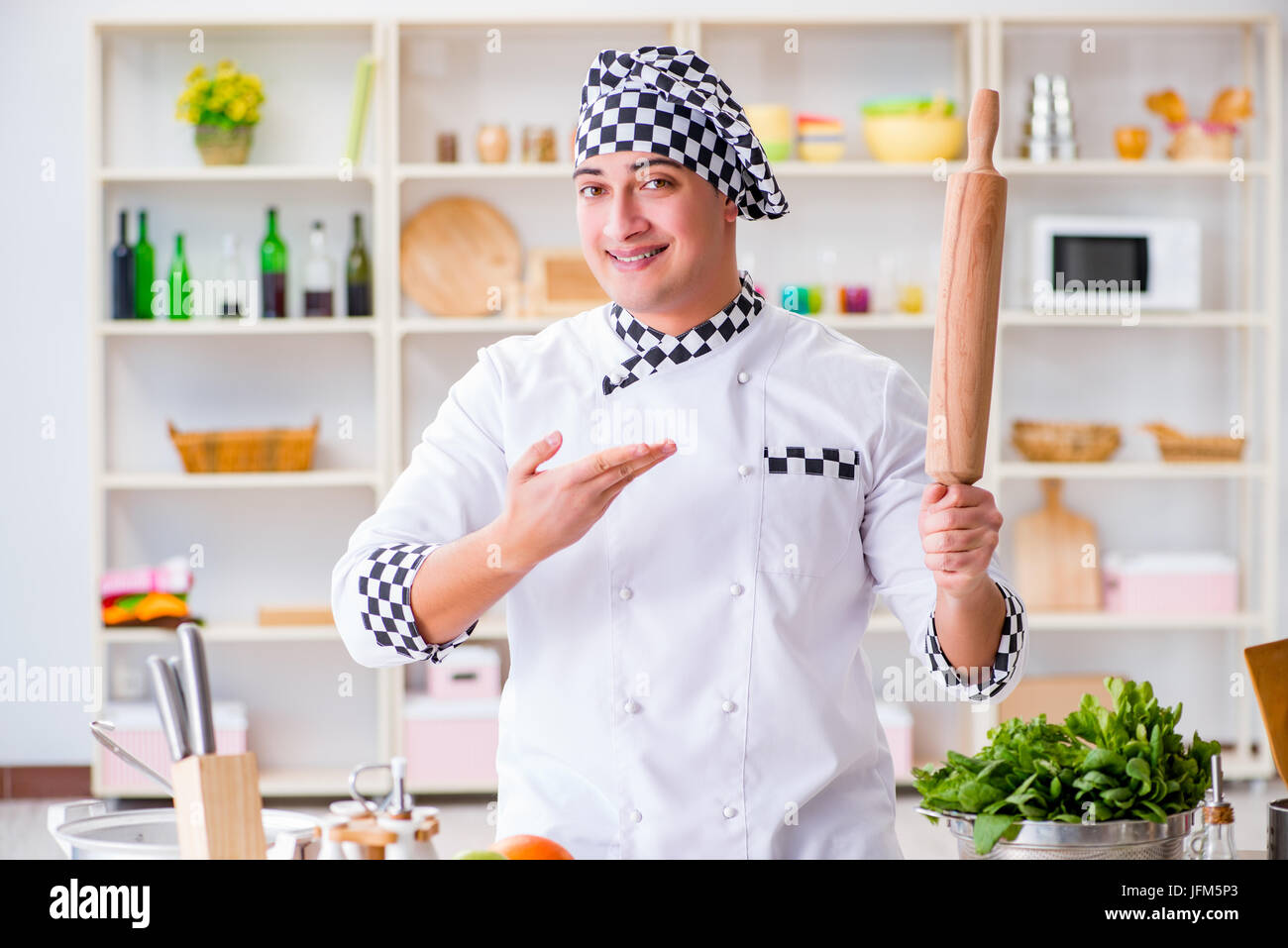 Young cook roller preparing hi-res stock photography and images - Alamy