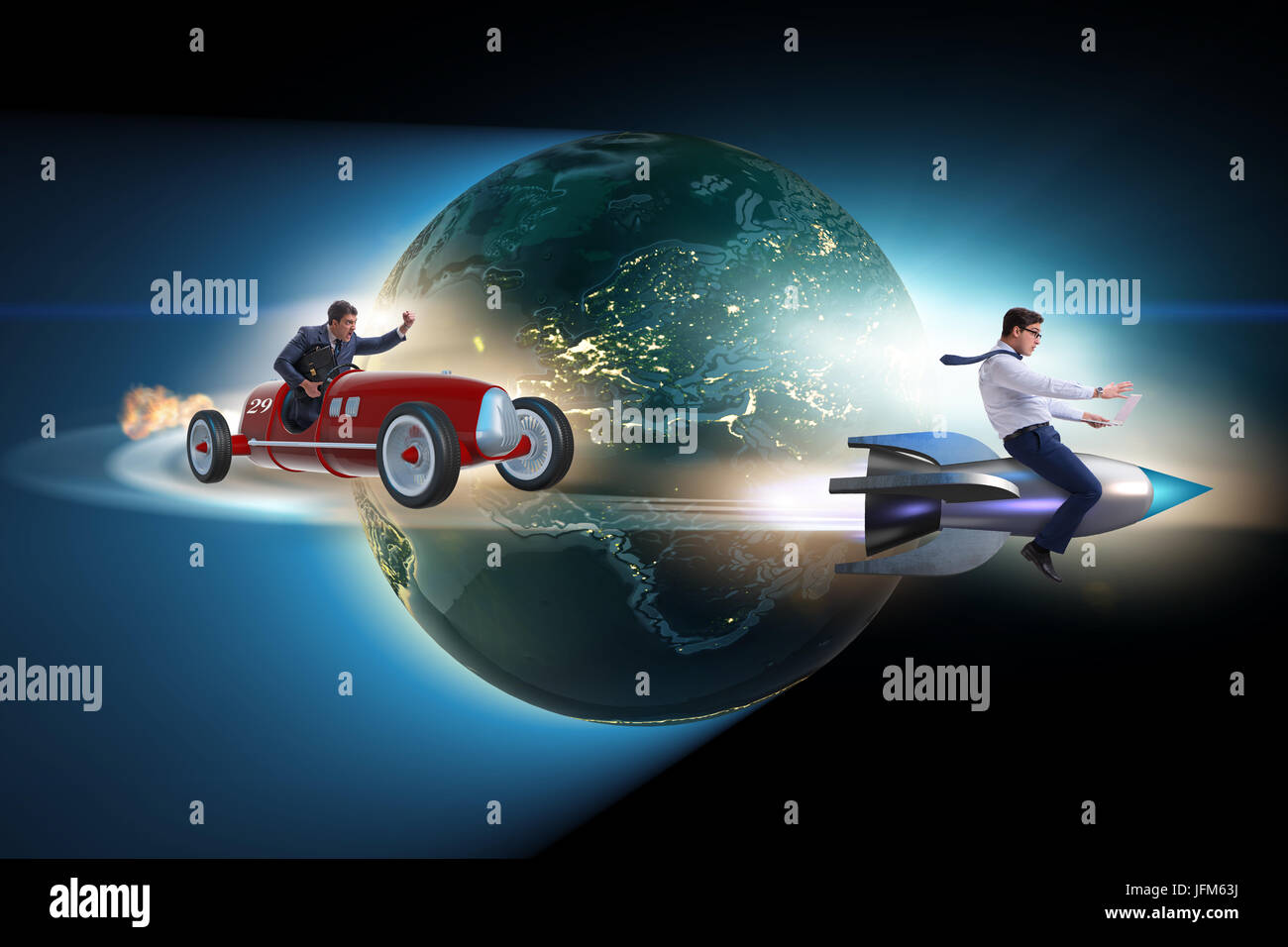 Competition concept with business people competing Stock Photo - Alamy