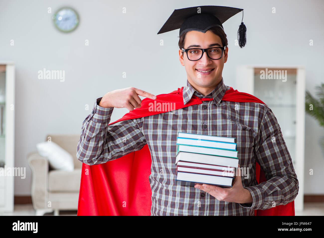 Reading super hero comic hi-res stock photography and images - Alamy