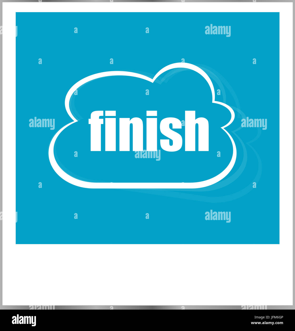 finish word business concept, photo frame isolated on white Stock Photo ...