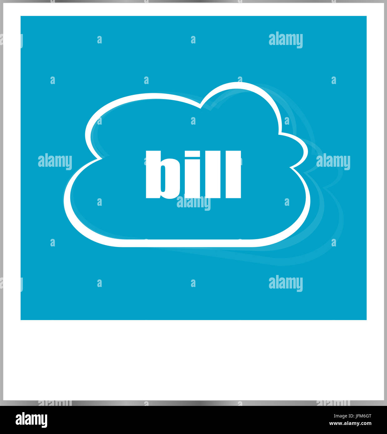 bill word business concept, photo frame isolated on white Stock Photo ...