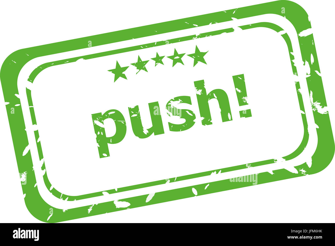 push grunge rubber stamp isolated on white background Stock Photo - Alamy