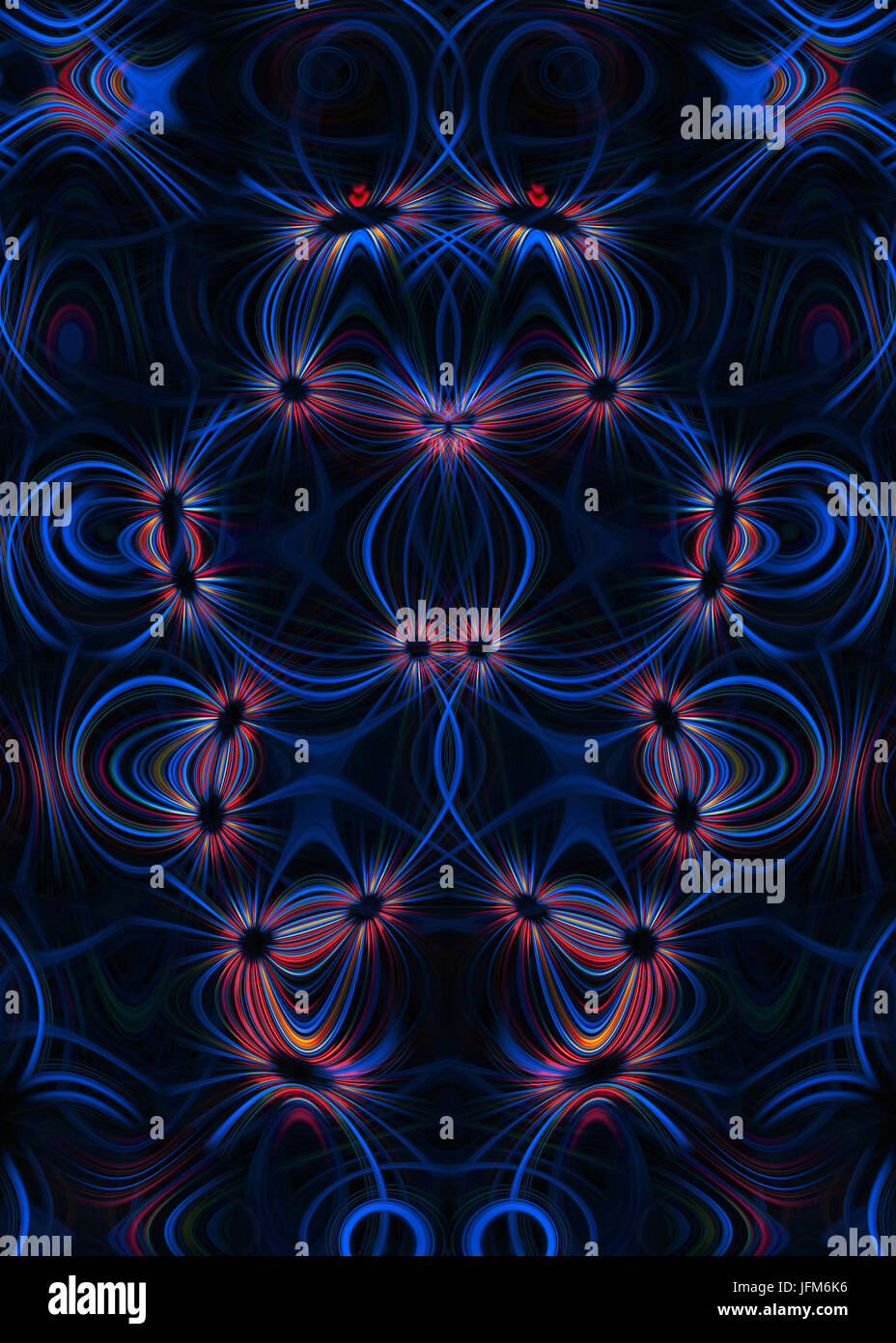 Blue swirls and red stars background Stock Photo - Alamy