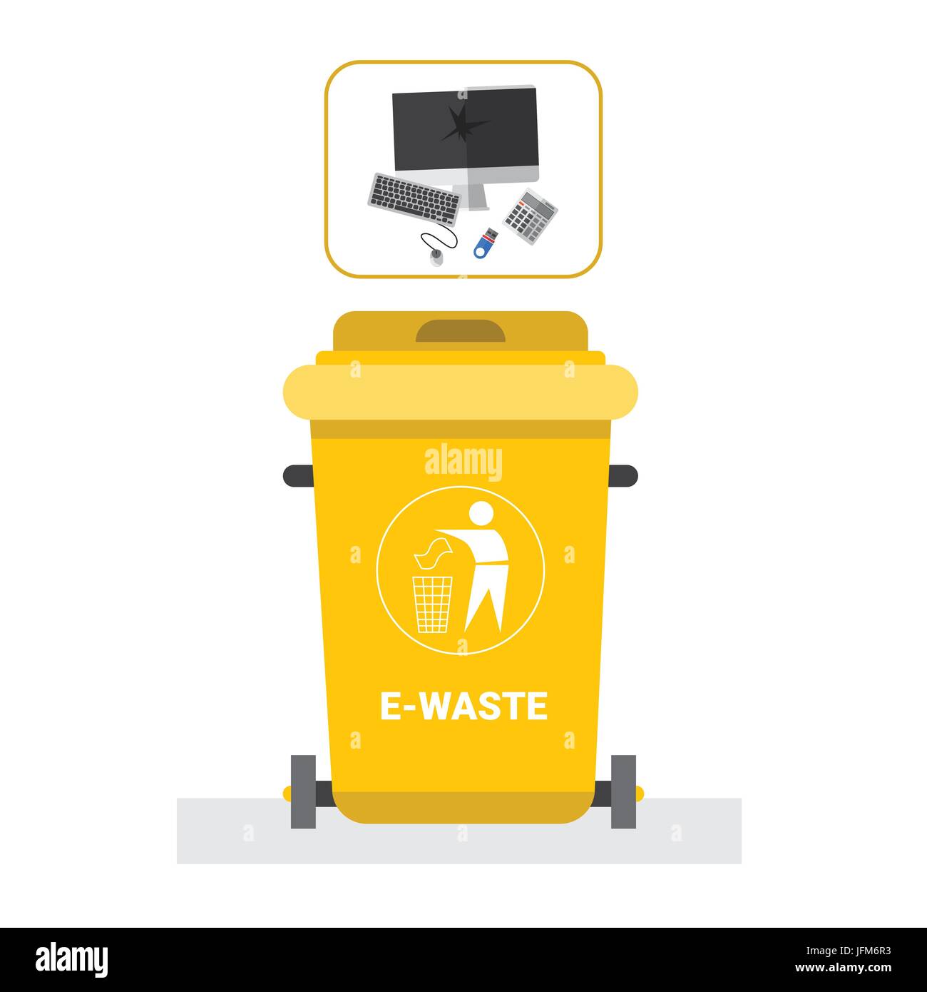 Rubbish Container For E-waste Icon Recycle Sorting Garbage Concept Logo ...