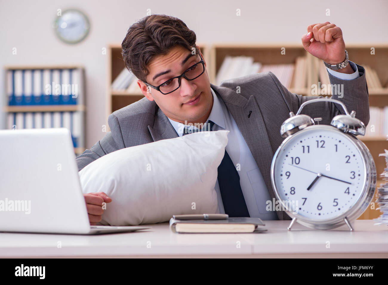 Tired man sleeping at home having too much work Stock Photo - Alamy