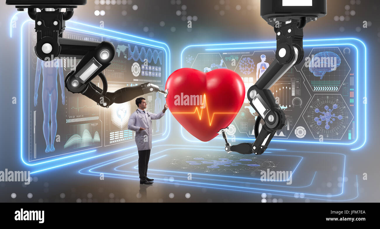 Heart surgery done by robotic arm Stock Photo - Alamy