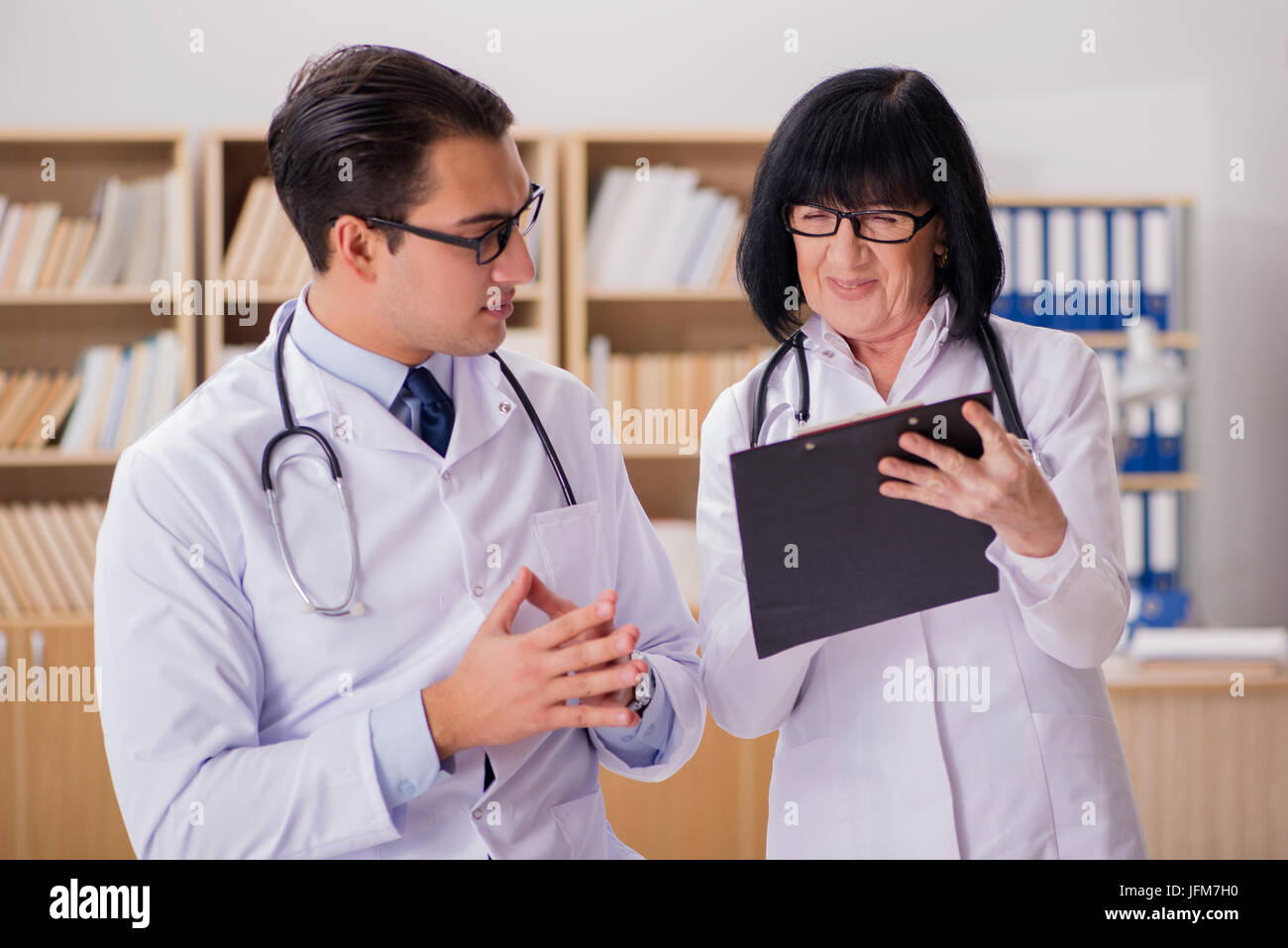 Two doctors working in the lab Stock Photo - Alamy