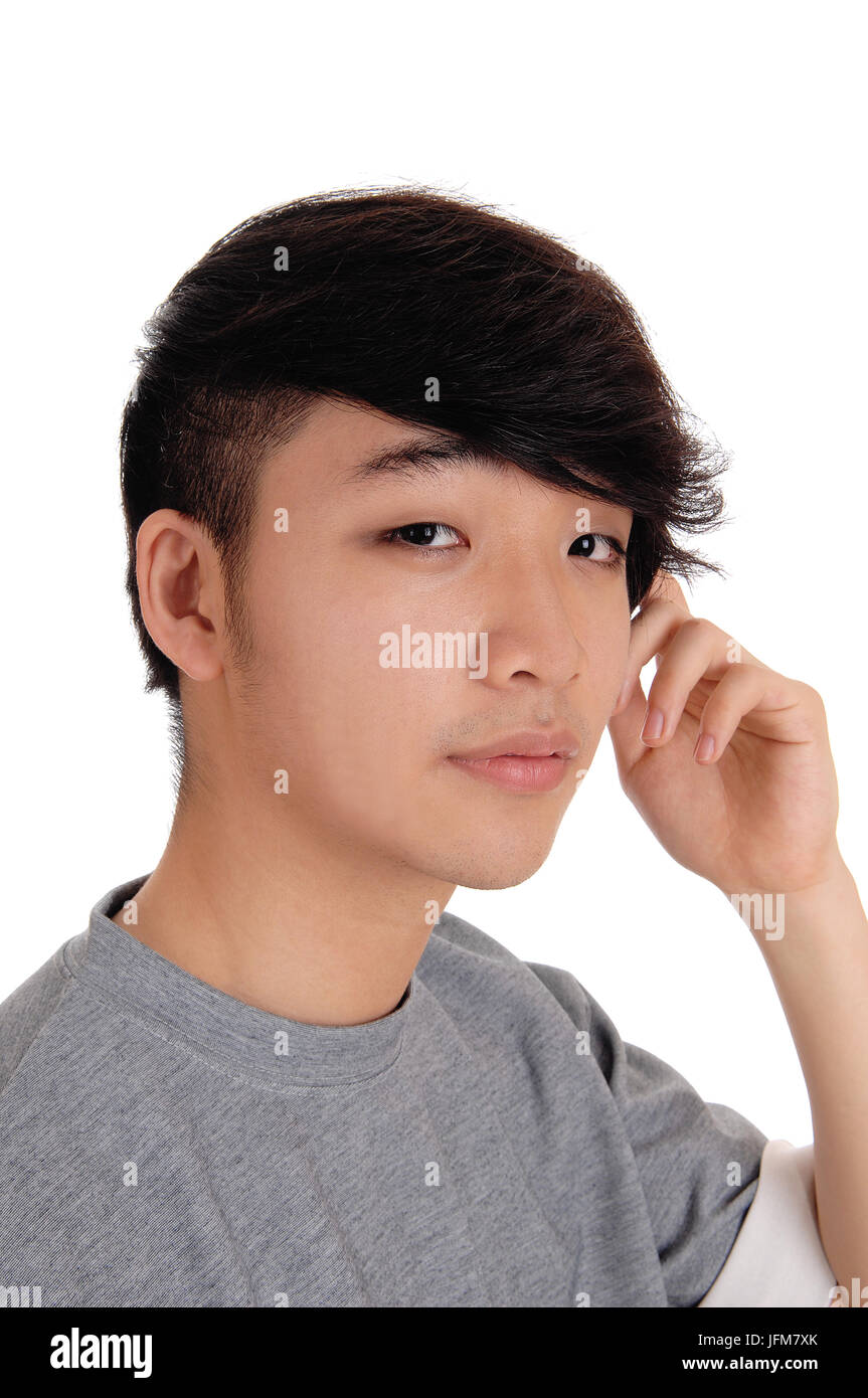 closeup portrait of Asian man Stock Photo - Alamy