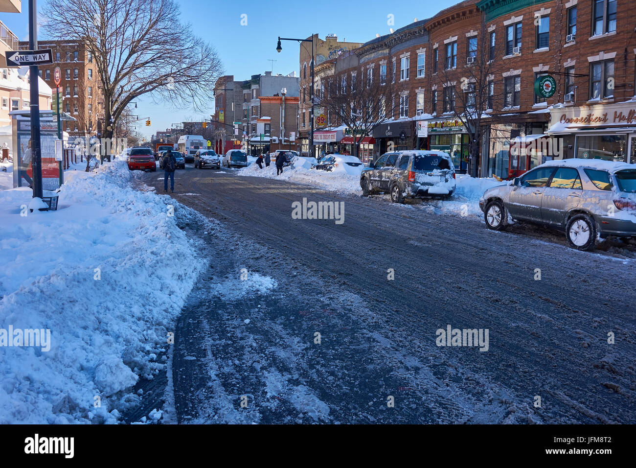 Brooklyn snow storm hi-res stock photography and images - Alamy
