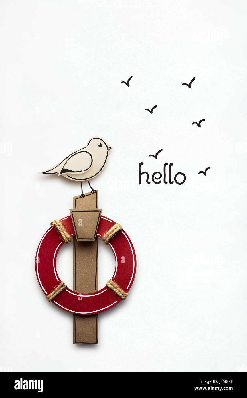 Hello sea gull Stock Photo - Alamy