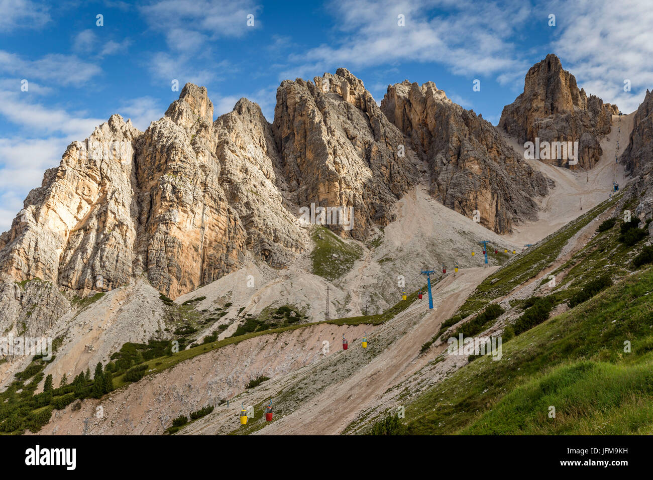 The old gondola lift of mount cristallo hi-res stock photography and ...