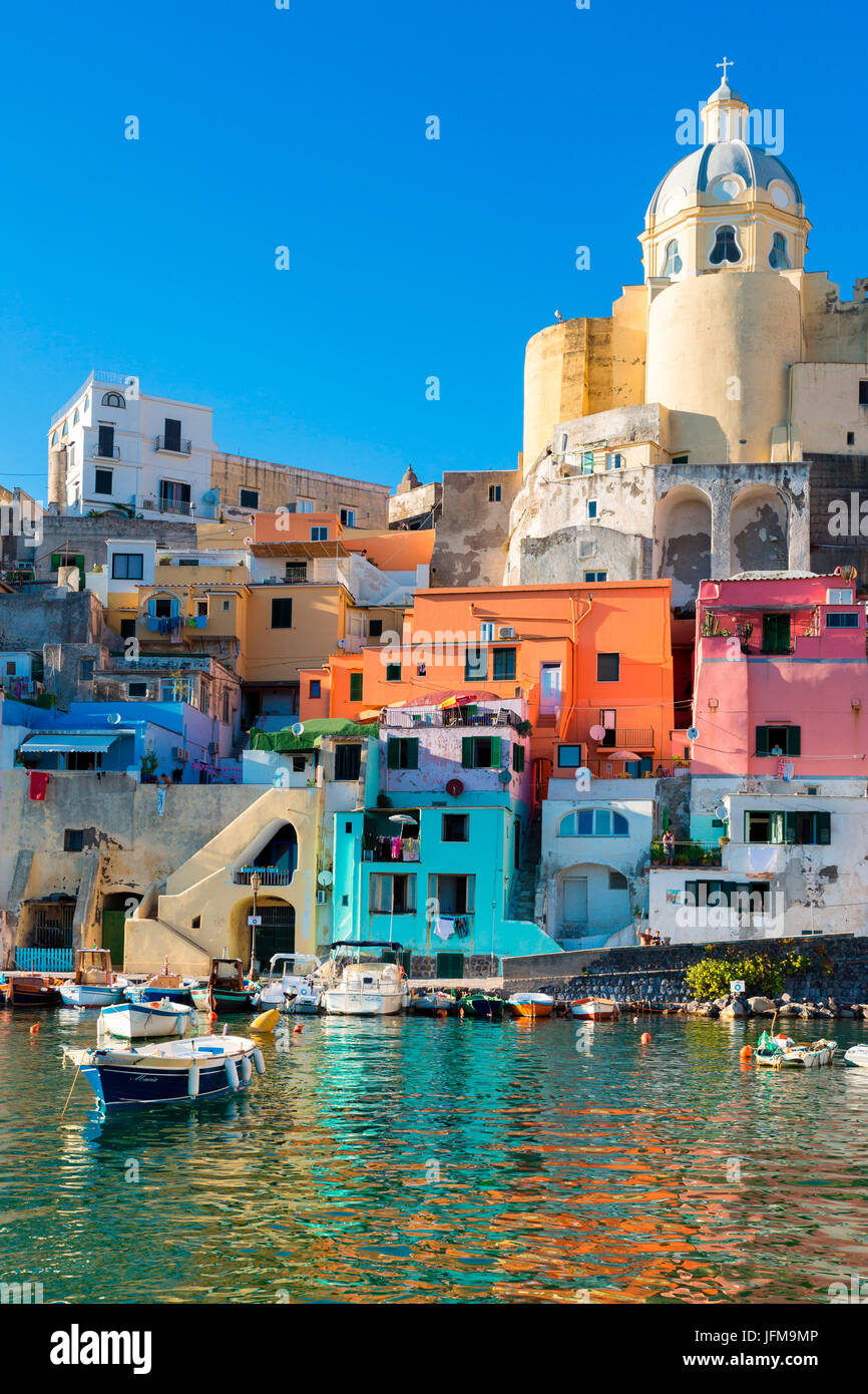 Procida, Naples, Italy, La Corricella Harbour Stock Photo - Alamy