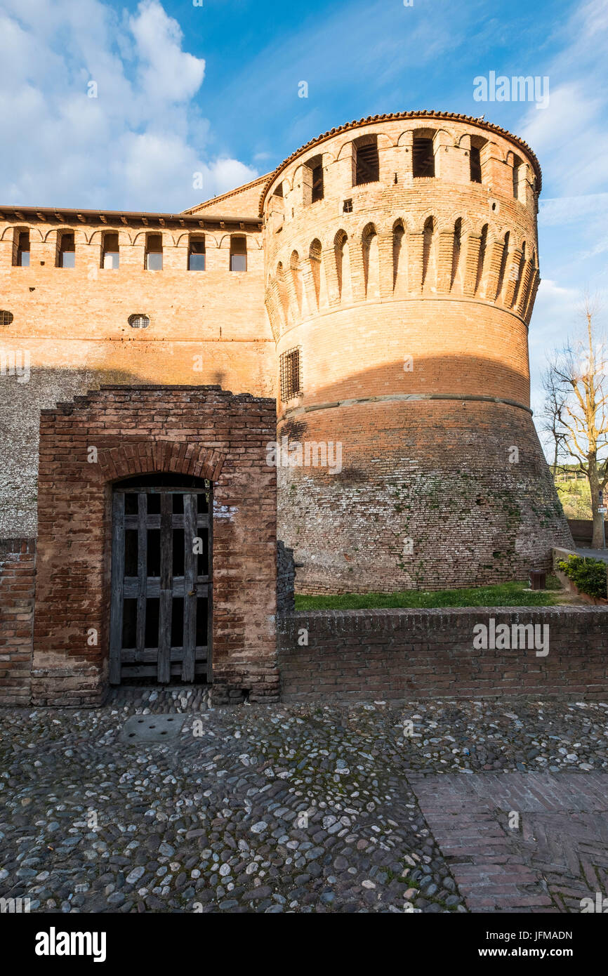 Dozza, Bologna, Emilia Romagna, Italy, Europe, The tower of a medieval ...