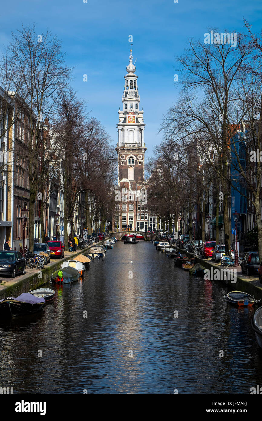 South church zuiderkerk and amsterdam canals hi-res stock photography ...