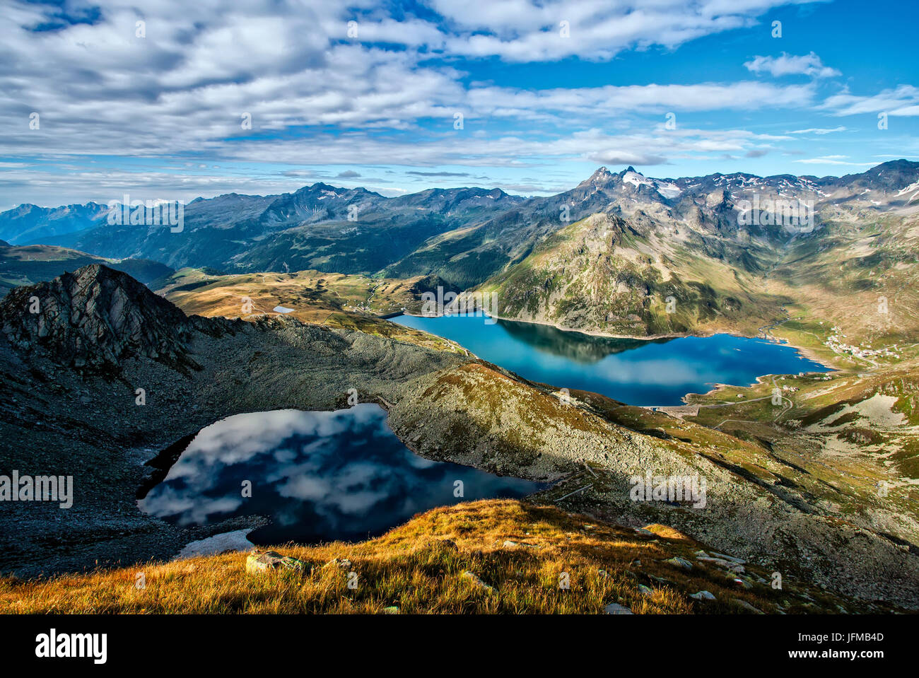 Lago Nero and Montespluga lake, Spluga Valley, Province of Sondrio ...