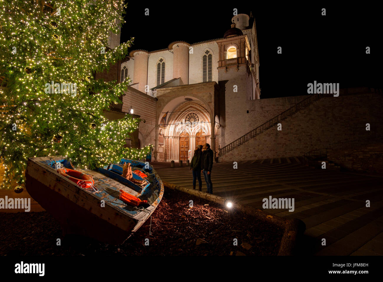 Europe, Italy, Perugia district, Assisi, Assisi during the Christmas ...