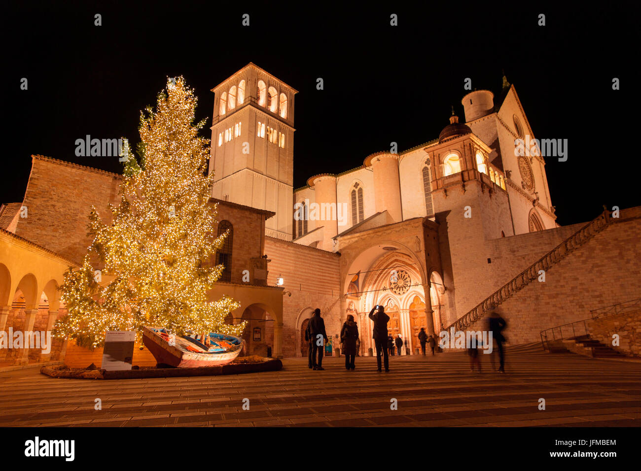 Europe, Italy, Perugia district, Assisi, Assisi during the Christmas ...