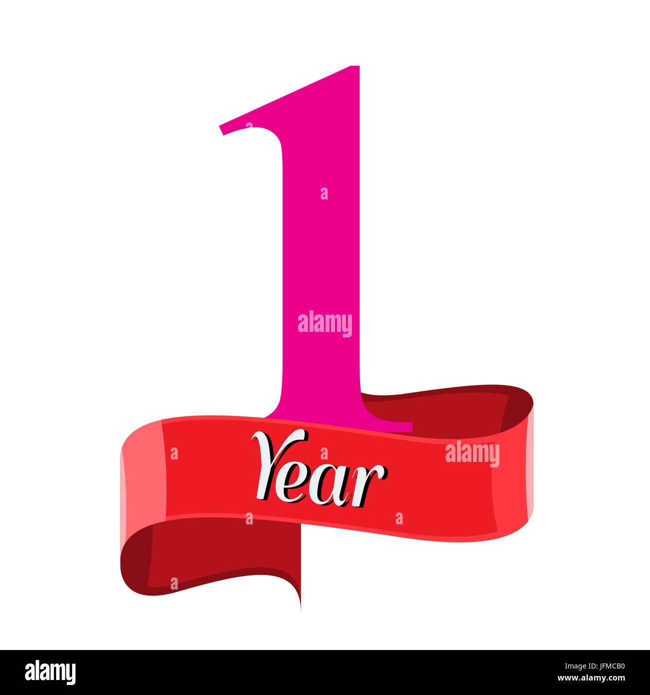 1 year logo Stock Vector Images - Alamy