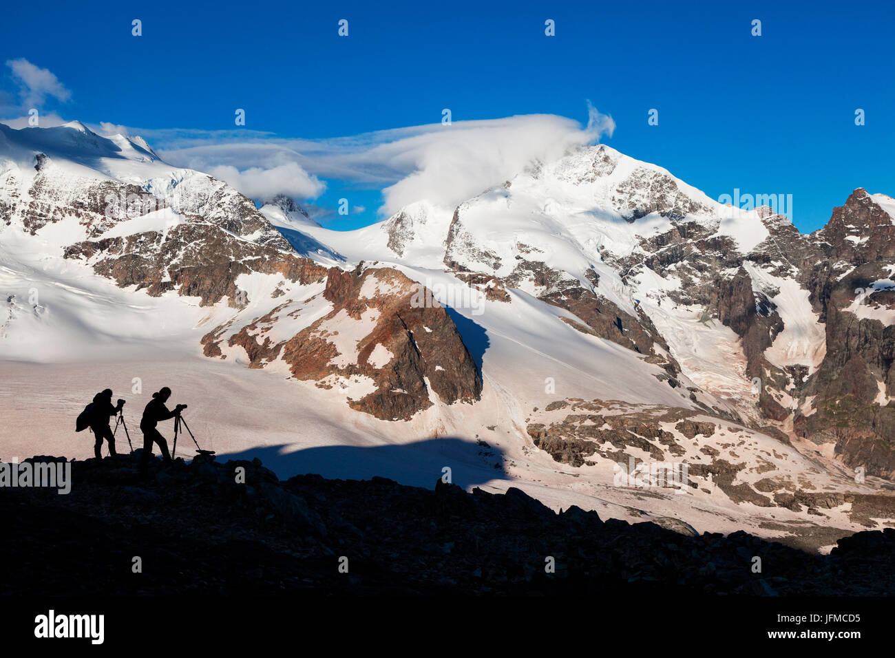 Bernina group, Rhaetian Alps, Engadine, Switzerland Stock Photo - Alamy