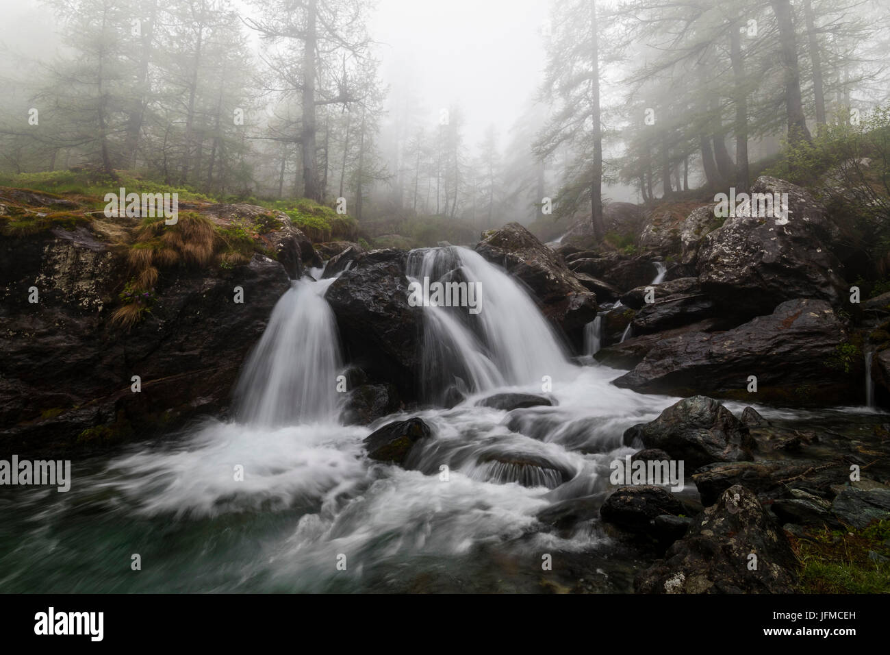 Pellice Valley, Piedmont, Turin, Italy, Waterfalls in the piedmont ...