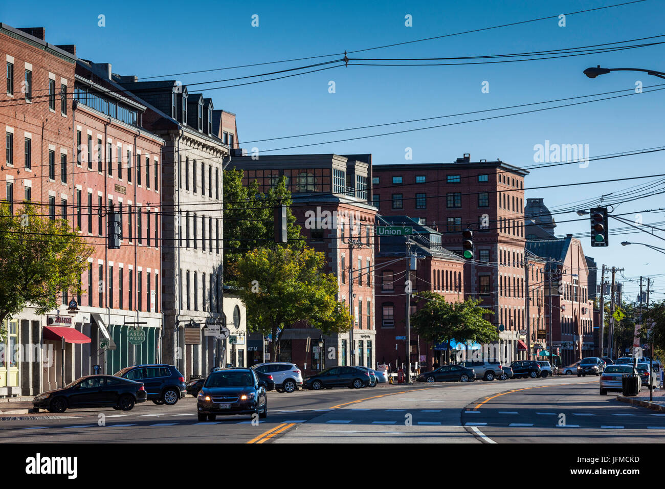 USA, Maine, Portland, buildings of the Old Port Stock Photo - Alamy