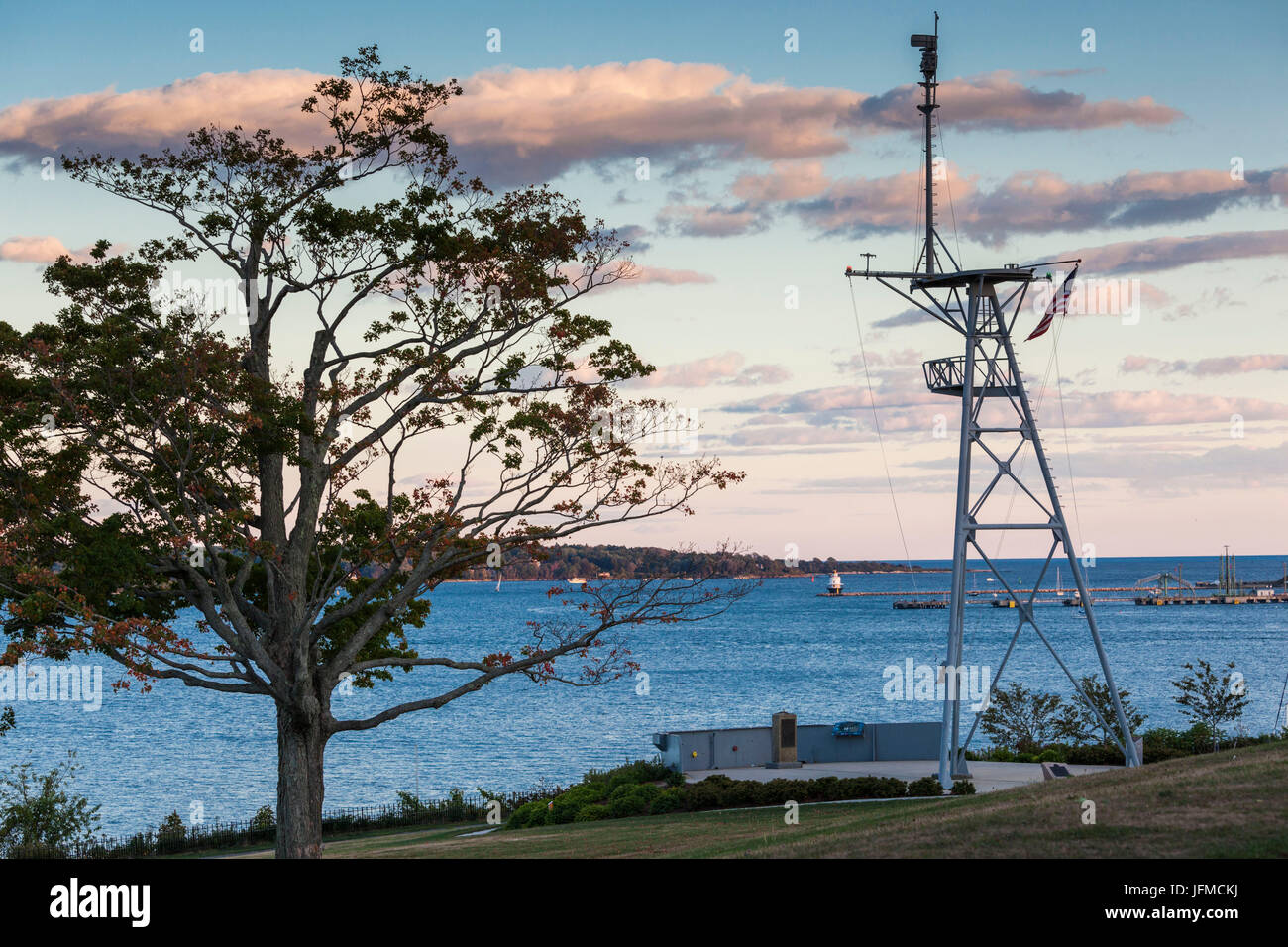 USA, Maine, Portland, USS Portland Memorial, WW2-era heavy cruiser ...