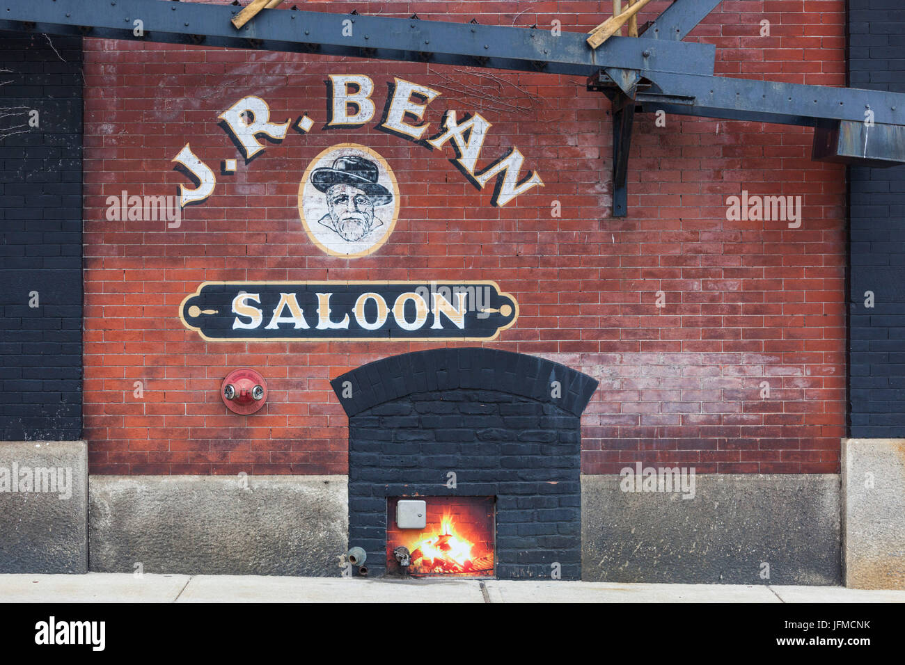USA, Rhode Island, Bristol, Judge Roy Bean Saloon, exterior Stock Photo ...