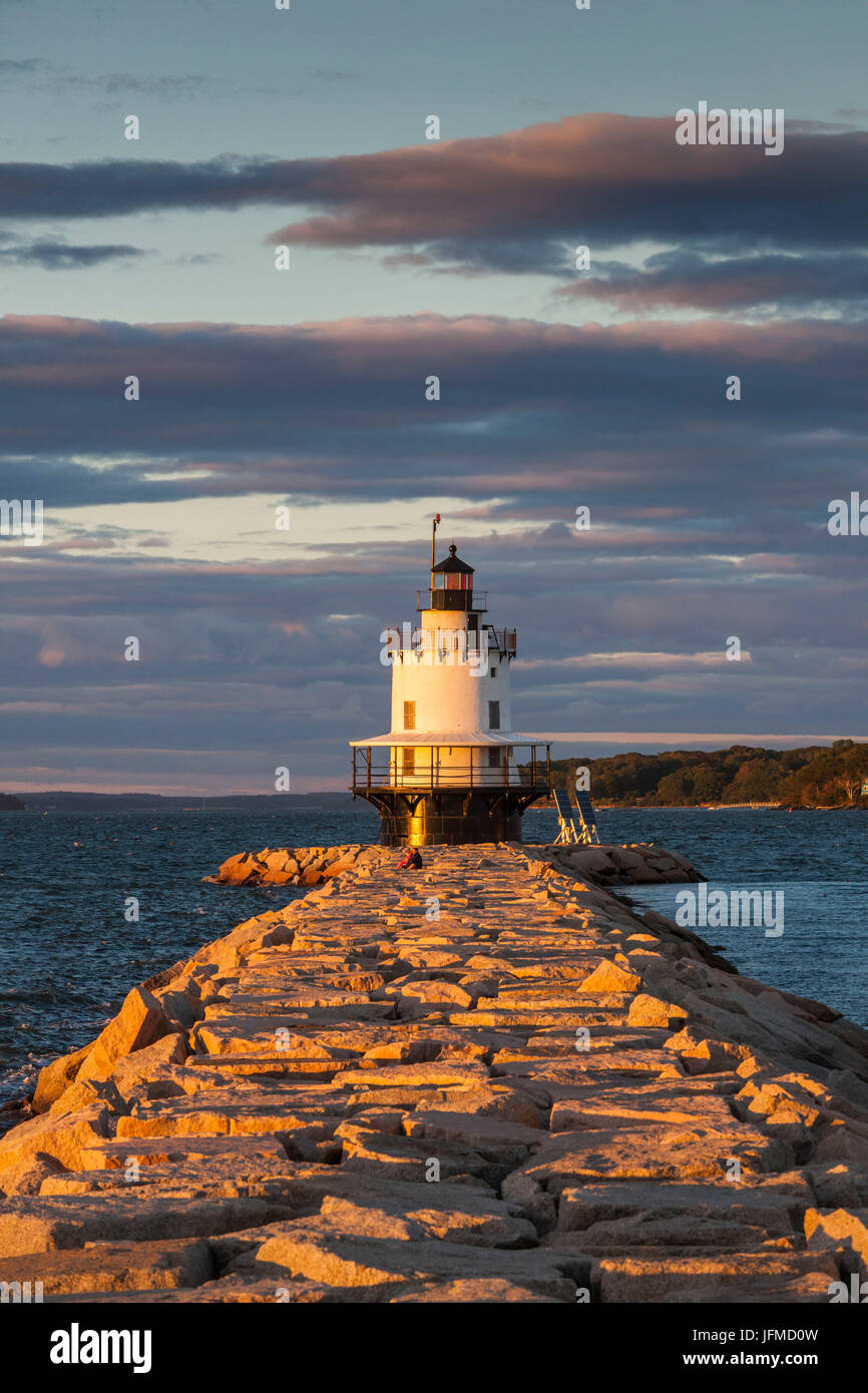 Portland spring point ledge lighthouse hi-res stock photography and ...