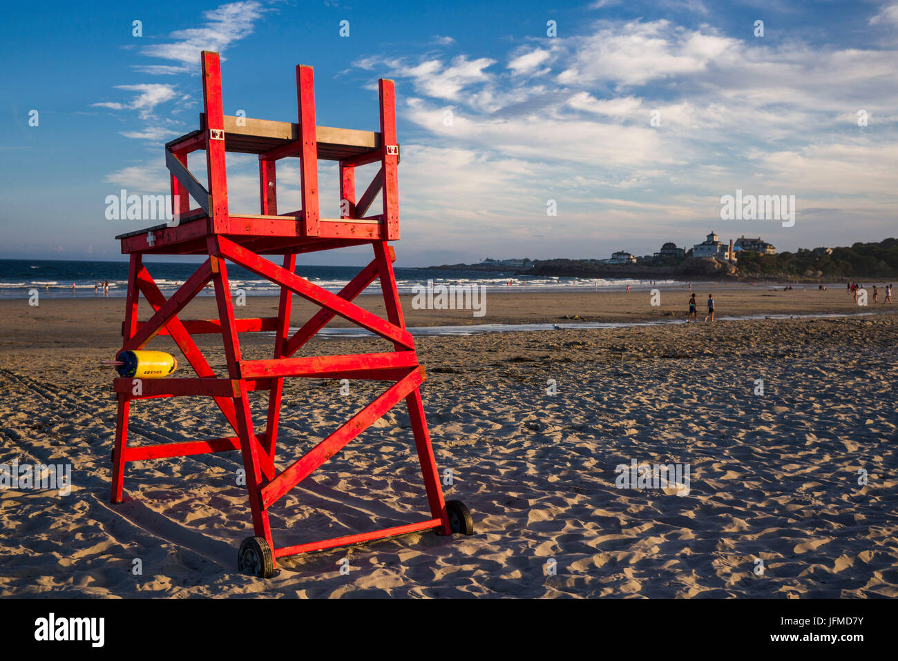 USA, Massachusetts, Cape Ann, Gloucester, Good Harbor Beach, lifeguard ...