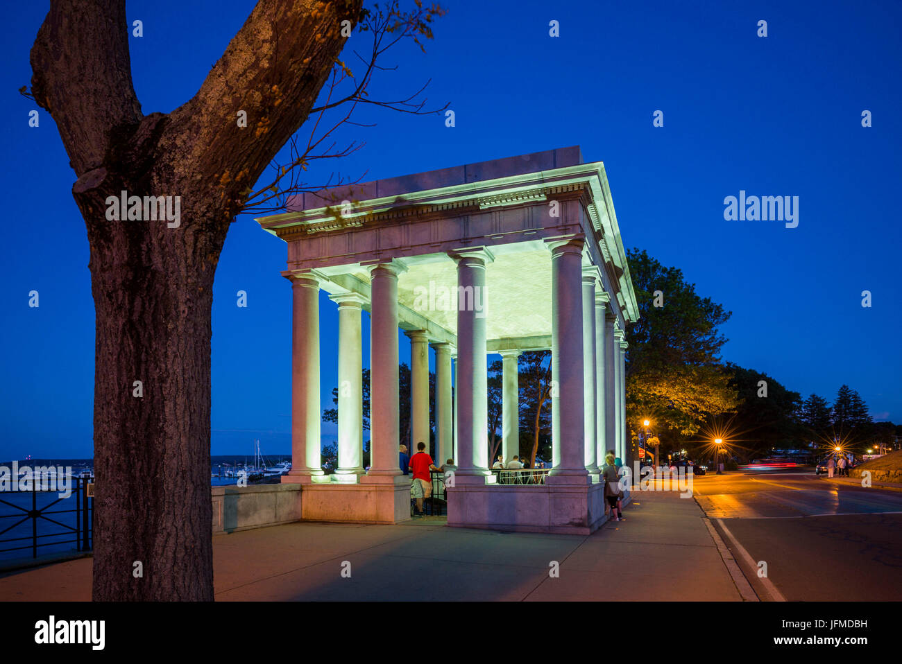 USA, Massachusetts, Plymouth, Plymouth Rock building containing ...
