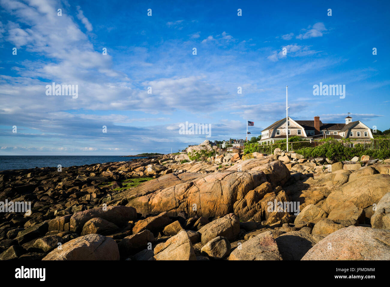 USA, Massachusetts, Cape Ann, Annisquam, Atlantic Shoreline Stock Photo ...