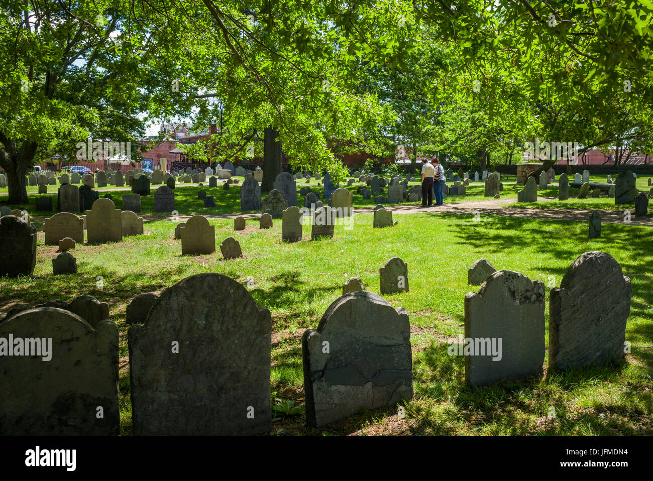 USA, Massachusetts, Salem, Old Burying Point Cemetery Stock Photo - Alamy