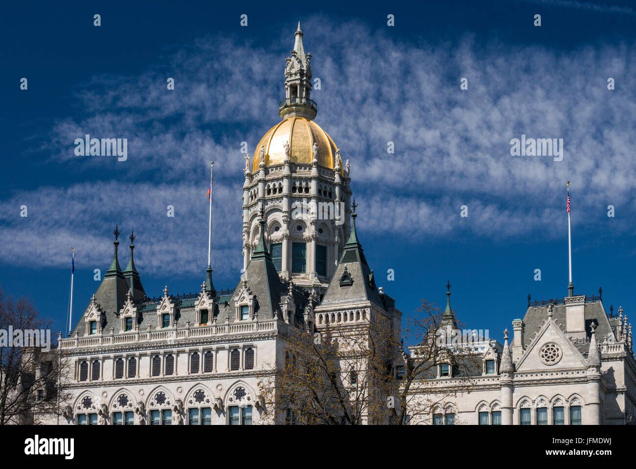 USA, Connecticut, Hartford, Connecticut State Capitol, exterior Stock ...