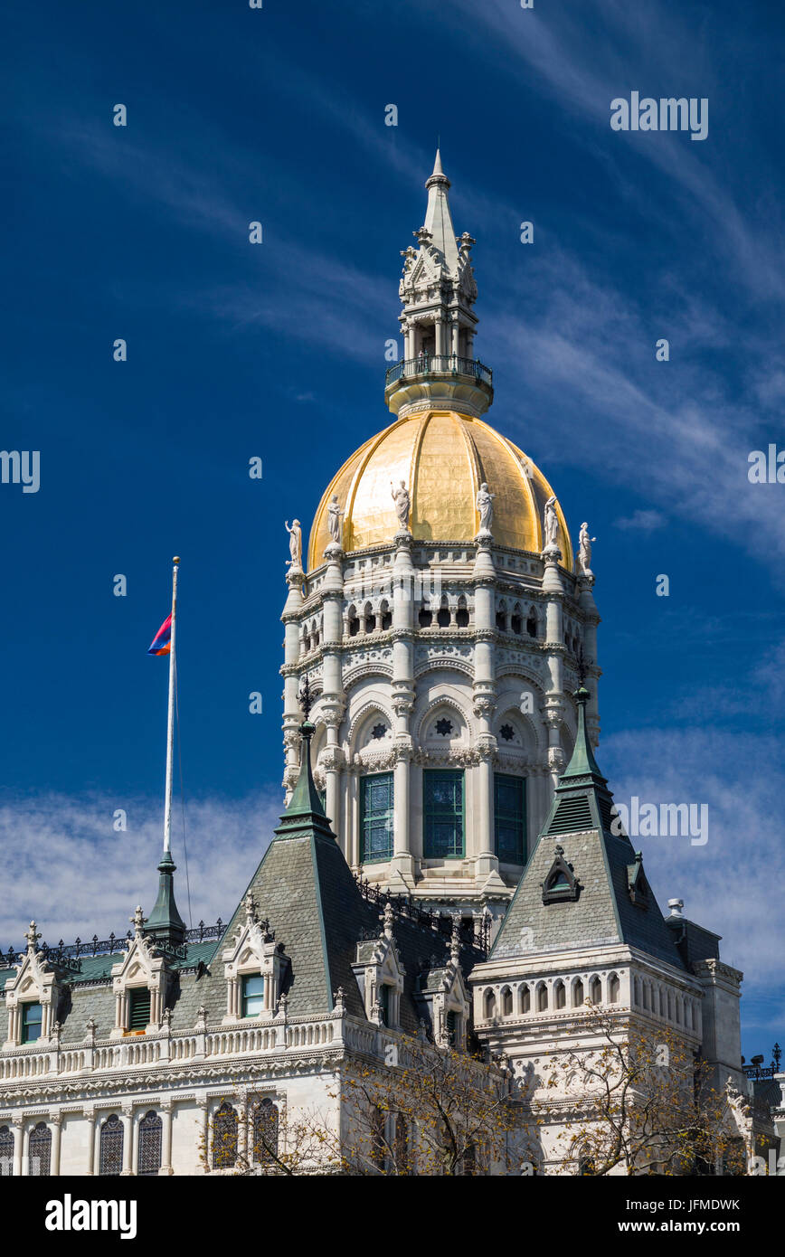 USA, Connecticut, Hartford, Connecticut State Capitol, exterior Stock ...