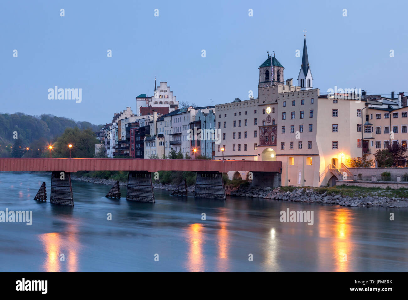 Bridge And Town Gate At Inn River High Resolution Stock Photography and ...