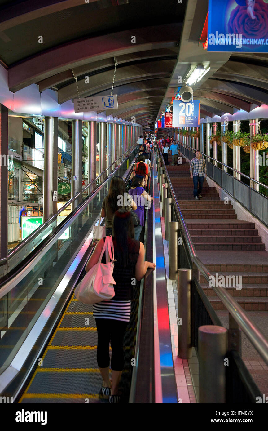 Escalators hong kong longest hi-res stock photography and images - Alamy