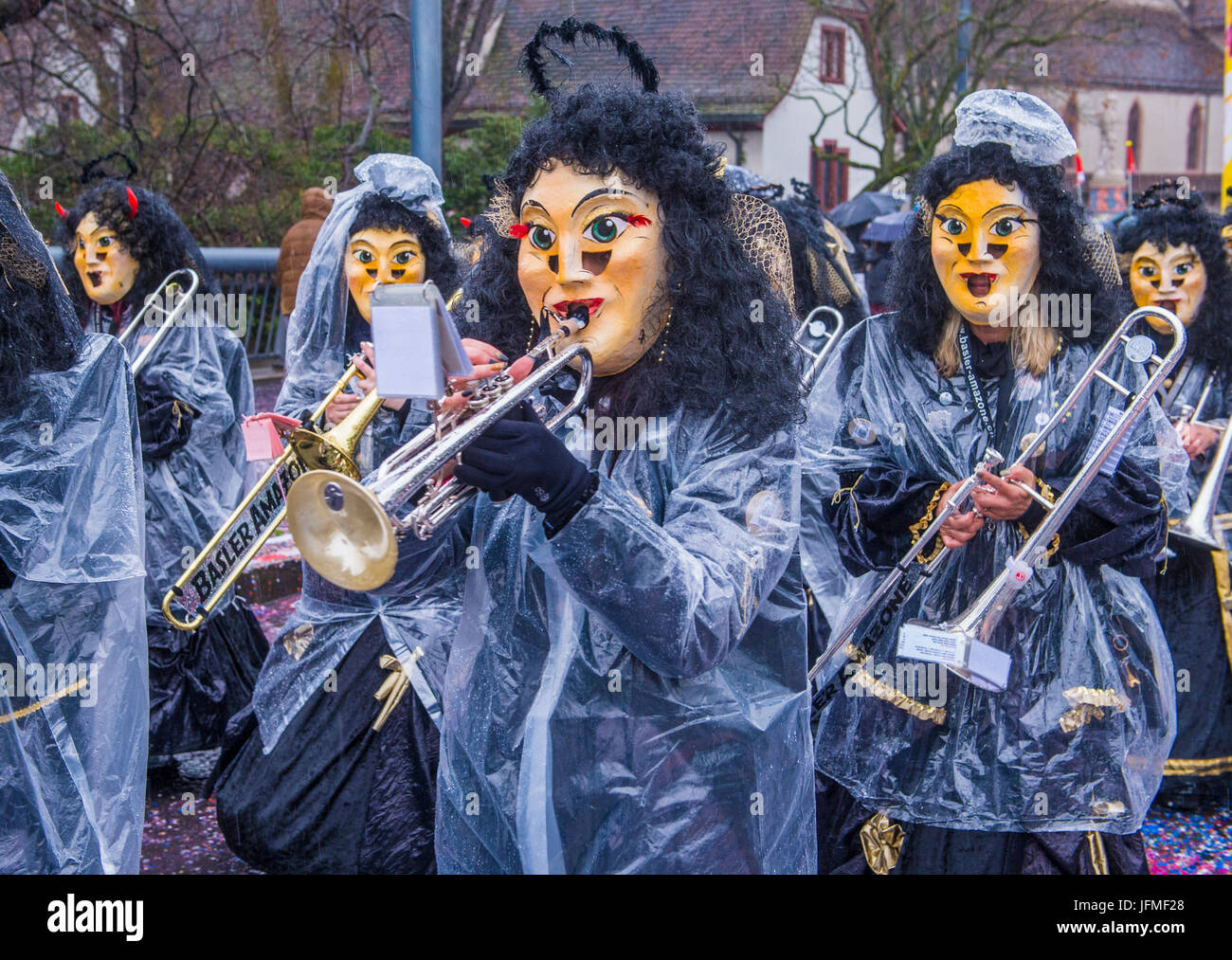 Participants in the Basel Carnival in Basel , Switzerland Stock Photo ...