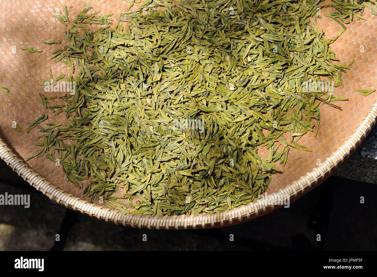 China, Zhejiang province, Longjing village, plantation of the famous ...