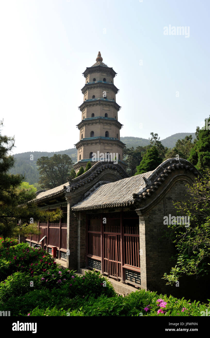 China, Shanxi, Taiyuan, Jinci temple is a complex of temple buildings ...