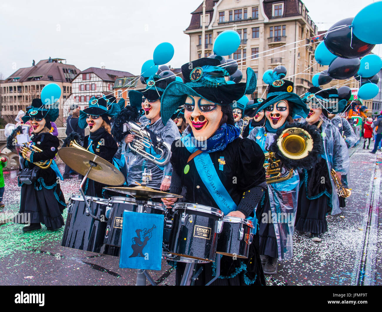 Participants in the Basel Carnival in Basel , Switzerland Stock Photo ...