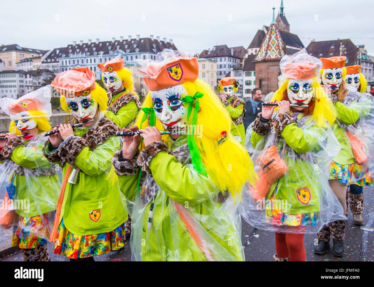 Participants in the Basel Carnival in Basel , Switzerland Stock Photo ...