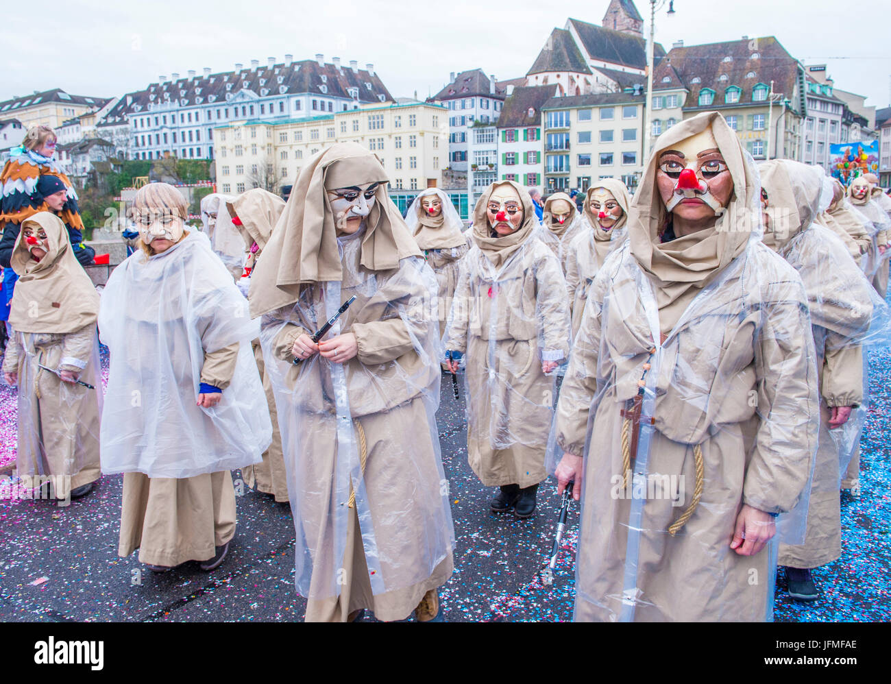 Participants in the Basel Carnival in Basel , Switzerland Stock Photo ...