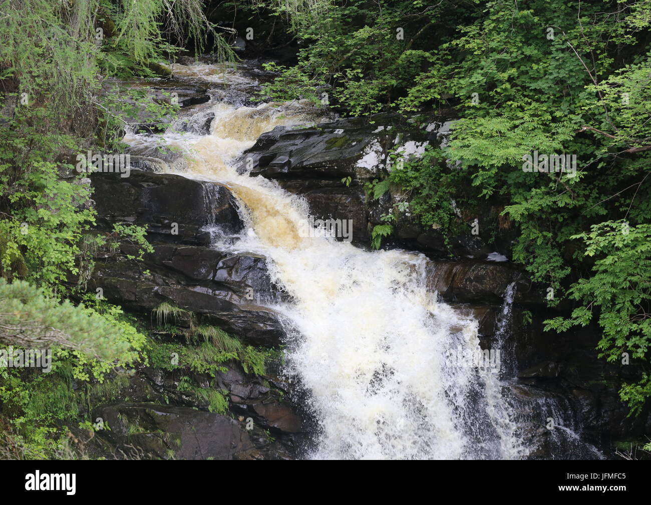 Falls of Moness near Aberfeldy Scotland June 2017 Stock Photo - Alamy