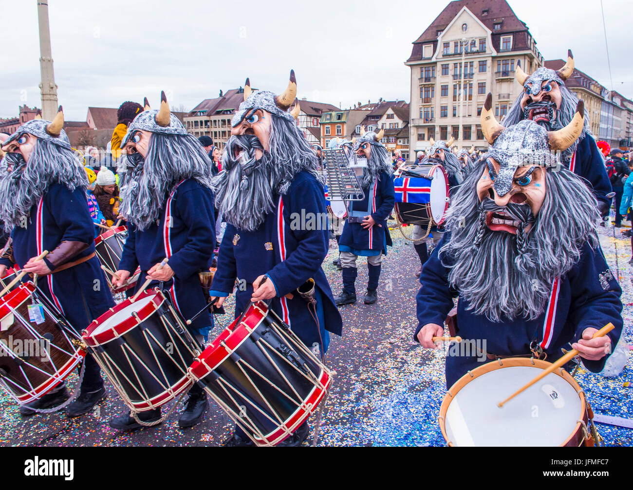 Participants in the Basel Carnival in Basel , Switzerland Stock Photo ...