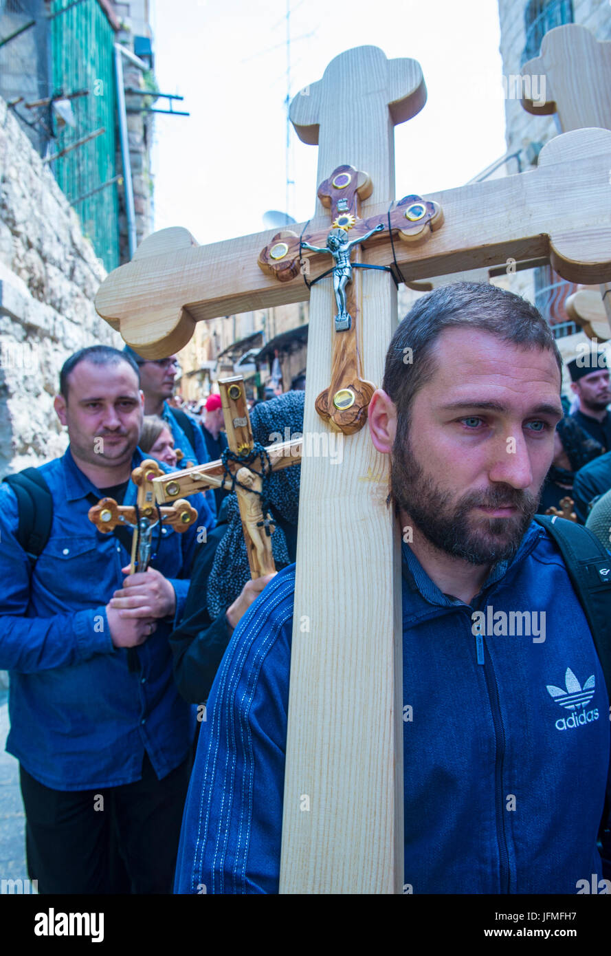 Monastery cross interior jerusalem hi-res stock photography and images ...