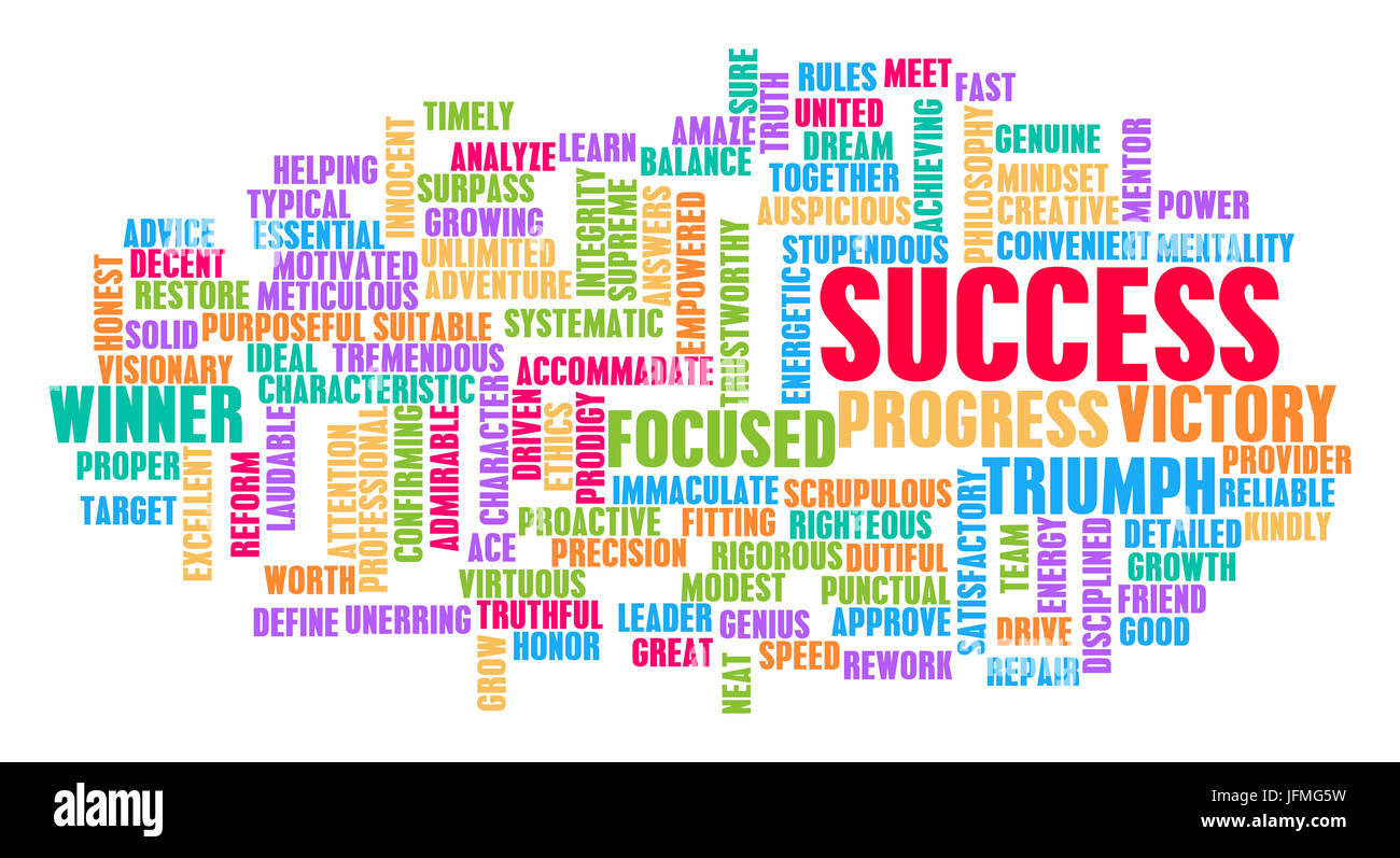 Success Word Cloud Concept on White Stock Photo - Alamy