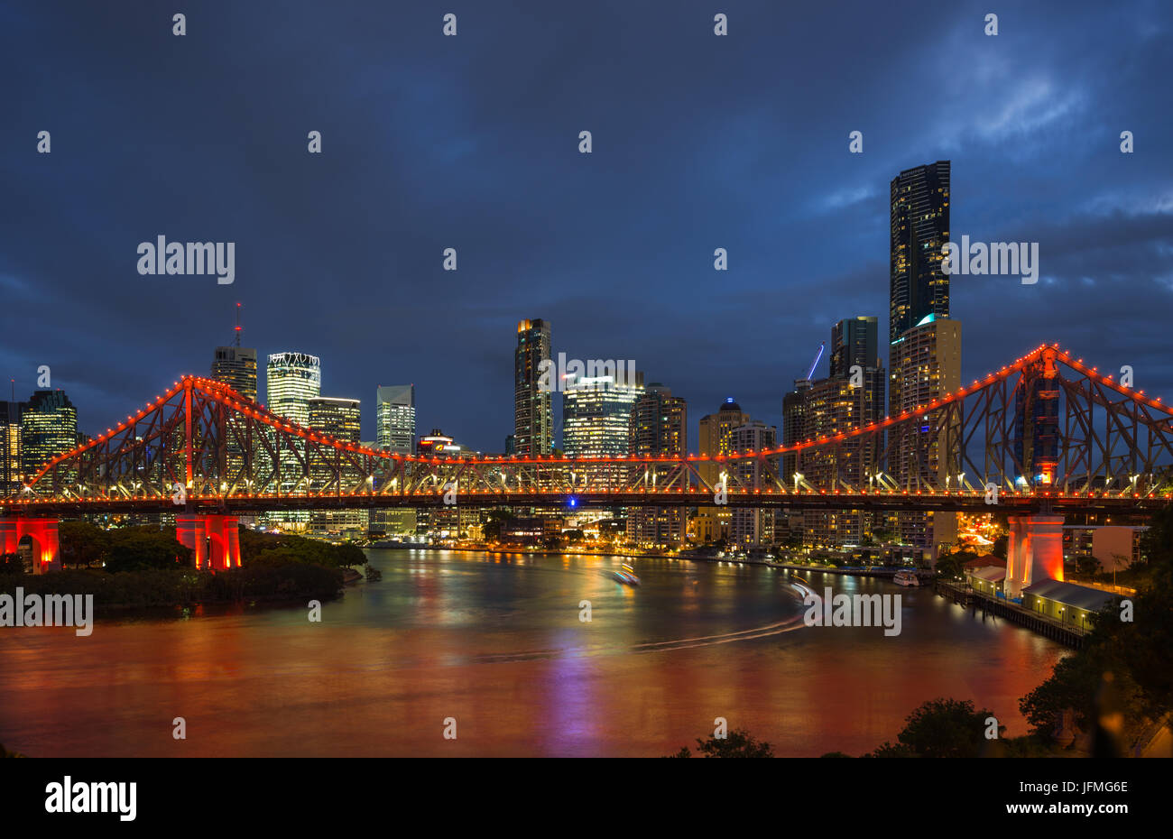 Brisbane City Night Panorama High Resolution Stock Photography and ...